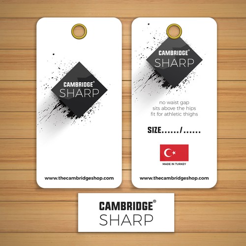 Hang Tags & Woven Labels for a High Value Mens Clothing Brand Trousers ...