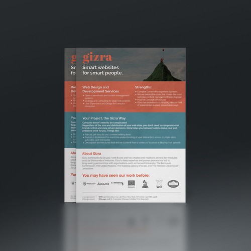 One Page Print Ad for Web Development Company | Postcard, flyer or ...