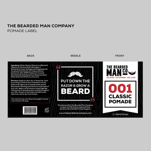 Pomade Packaging Design | Product label contest
