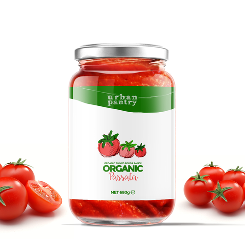 Organic Tin Tomato Label Design | Product label contest