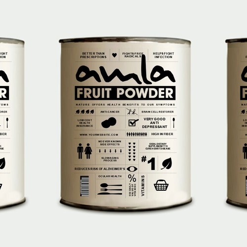 Designs | Amla Fruit Powder Label | Product label contest