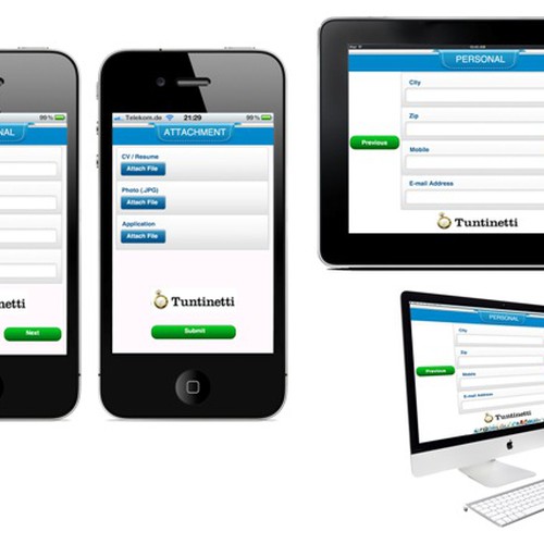 Simple job application form | Social media page contest