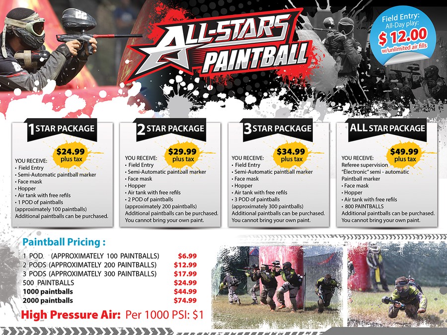 Digital Flyer for paintball field | Postcard, flyer or print contest