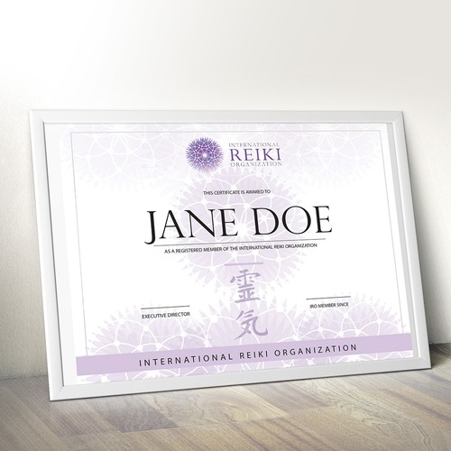 Reiki association needs an original certificate of membership | Other ...