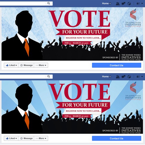 Register to vote banner | Facebook Cover Wettbewerb