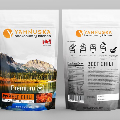 Designs | New Backcountry Food Retail Package targeted to the outdoor ...