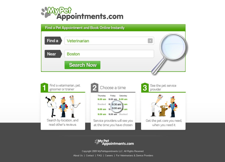 Pet Appointment Website design & logo(wireframe included) | Web page ...