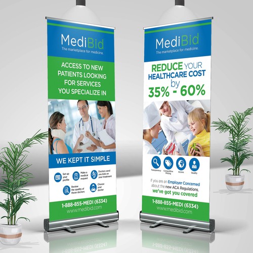 Pop up banners for healthcare trade show | Signage contest