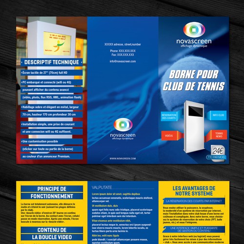 Designs | Leaflet for digital court booking in tennis club - Brochure ...