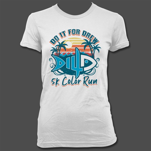 T-shirt design for the Do It For Drew 5K Color Run | T-shirt contest