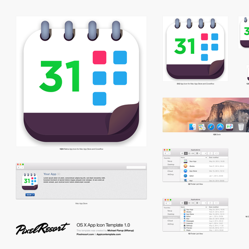 Create a Mac App icon for Calendar App | Icon or button contest