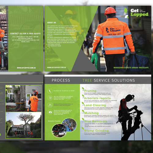 Create a professional brochure for Sydney's best tree service company ...