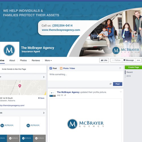 Create facebook cover page for insurance agency | Facebook cover contest