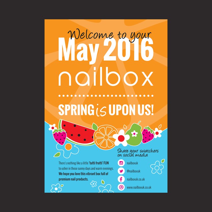 Create an A6 flyer for a monthly subscription box in the beauty niche ...