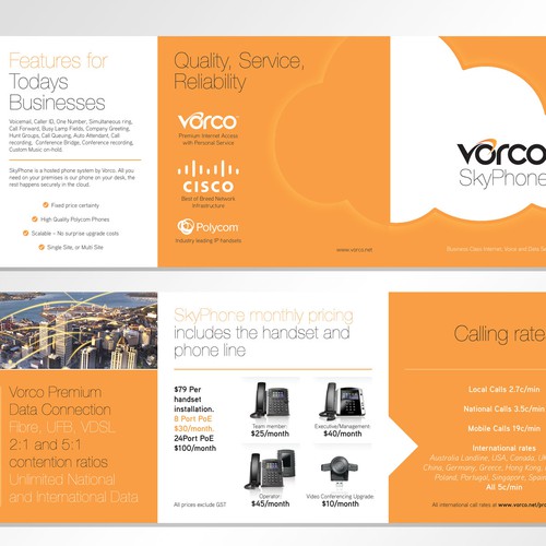 Create a marketing brochure for a hosted phone system | Brochure contest