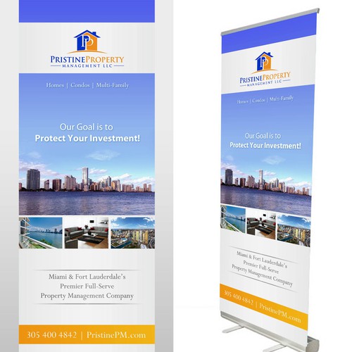 Create an eye-catching banner for Pristine Property Management ...
