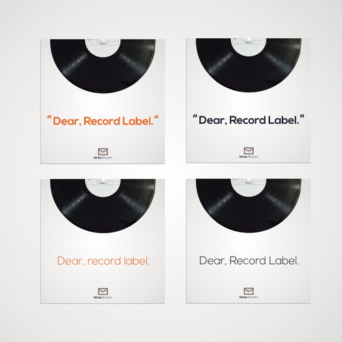 "Dear, Record Label" banner ad | Banner ad contest