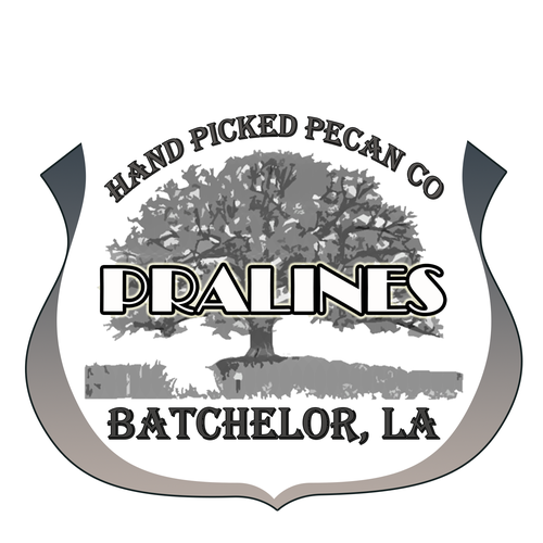 Create a classic and fun label for packaged pecan candy and pies ...