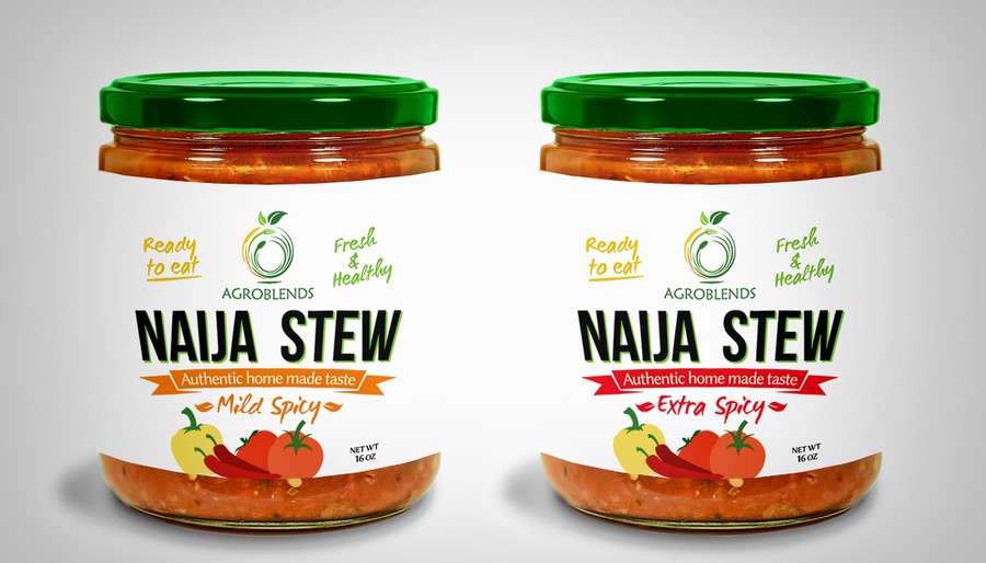 Food Product Label for ethnic red stew in glass jar | Product label contest