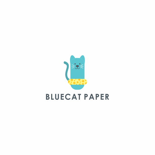 Simple, flat character design for Bluecat paper — creative, inspiring ...