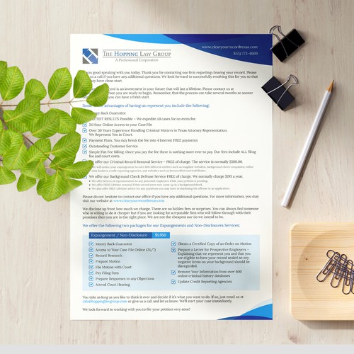 Designs | Follow Up - Information Letter | Other business or ...