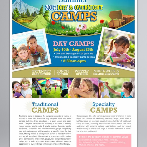 New Summer program design a flyer (two sided) to promote.... brochure ...