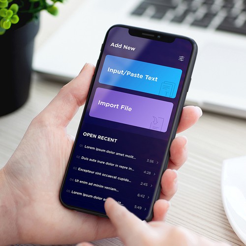 Design a simple and clean UI for a Text to Speech app | App design contest