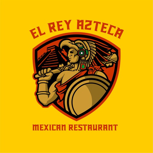Designs | Aztec Warrior/King Logo for Mexican Restaurant - Guerrero/Rey ...