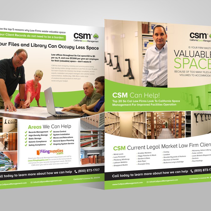Attention-Getting Flyer to help CSM Sell More Projects to Law Firms ...