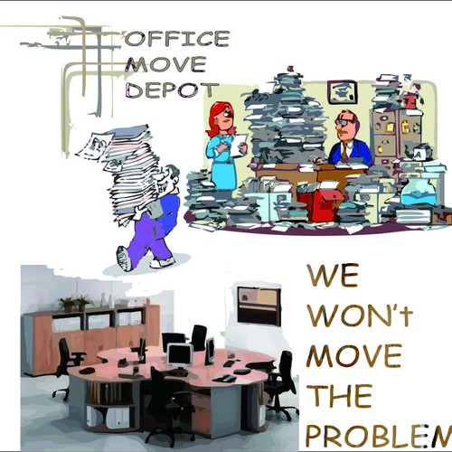 Cartoon illustration - Make an office move happy not sad ...