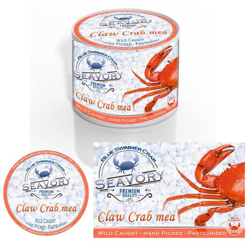 RETAIL crab meat plastic tub packaging which stands out on the ...