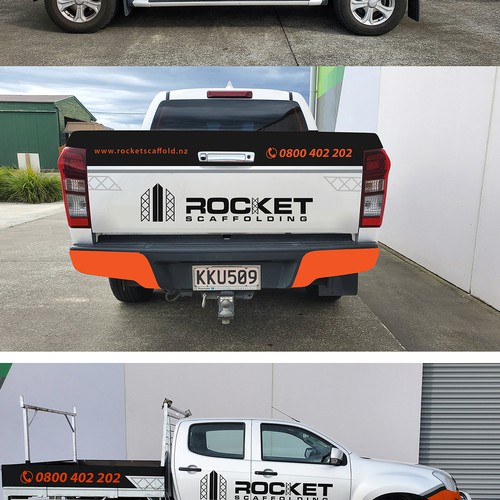 ROCKET SCAFFOLDING - eye catching vehicle wrap | Car, truck or van wrap ...