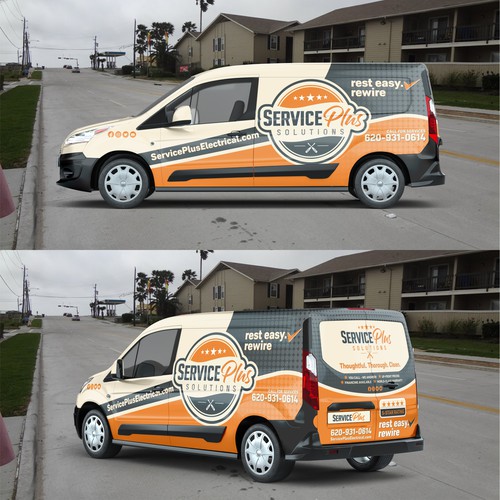 Designs | Thoughtful. Thorough. Clean. Service Plus Electrical van ...