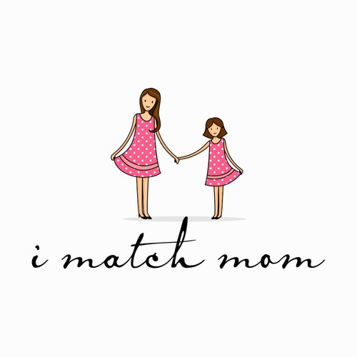 Create a clean, modern logo for a trendy mother/daughter matching ...