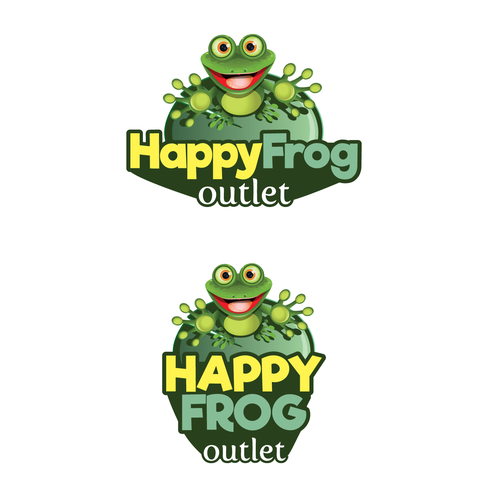 Create a Cool Modern Happy Frog illustration for Happy Frog Outlet ...