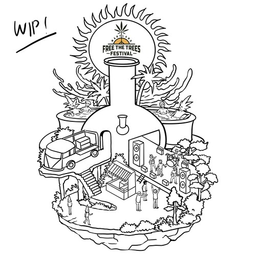 Designs | Animated Cannabis Trees Illustration for Weed Legalization ...