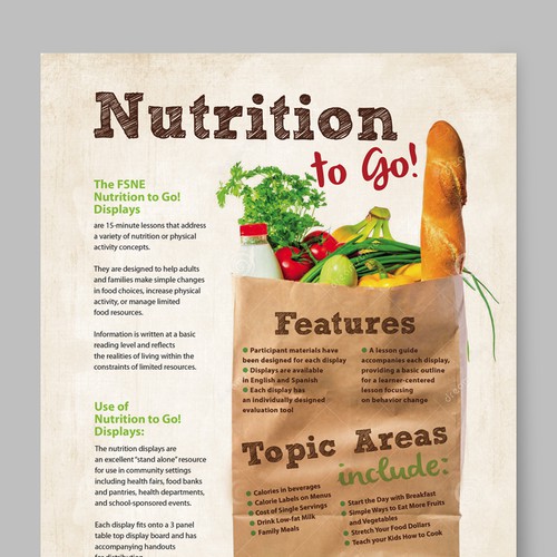 Nutrition to Go Promotional! | Postcard, flyer or print contest