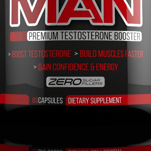 Create a cool label for a men's Testosterone Booster Bottle | Product ...