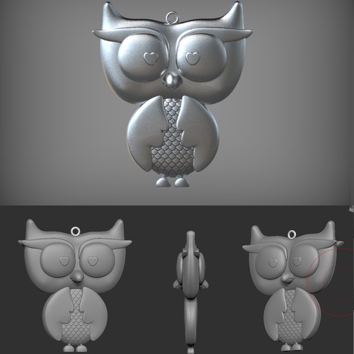Designs | Design a cute 3D OWL keychain for women | 3D contest