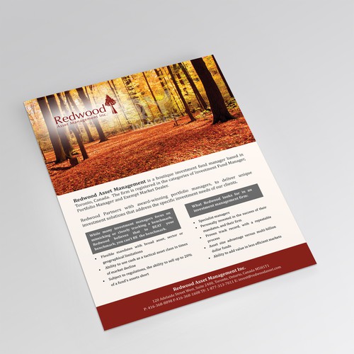 Designs | Create the next brochure design for Redwood Asset Management ...