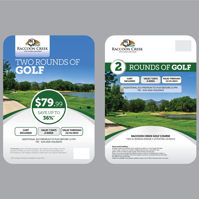 Create a Golf Course flyer that advertises a special offer | Postcard ...