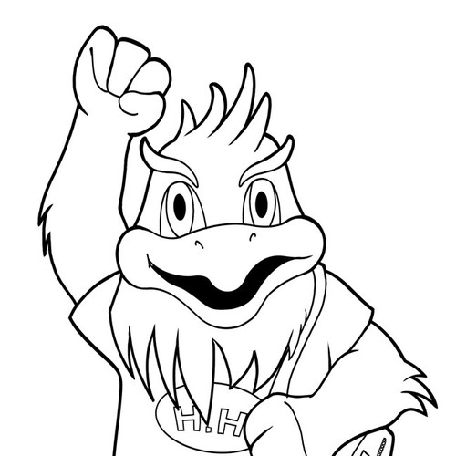 Kid friendly Hawk mascot that will promote Hawks rising to excellence ...