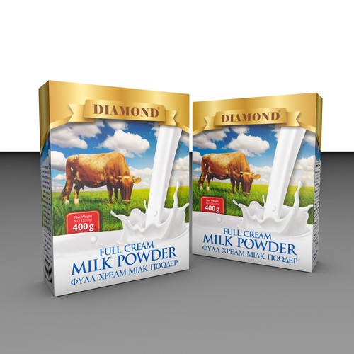 Design a colorful milk powder box packaging for one of Sri Lanka's ...