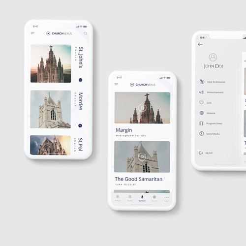 Church app redesign | App design contest