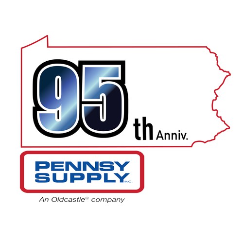 Create a 95th anniversary logo enhancement for Pennsy Supply. | Logo ...