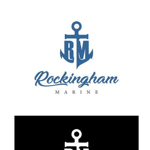 Design a rock and roll themed font and logo for Rockingham Marine. See ...