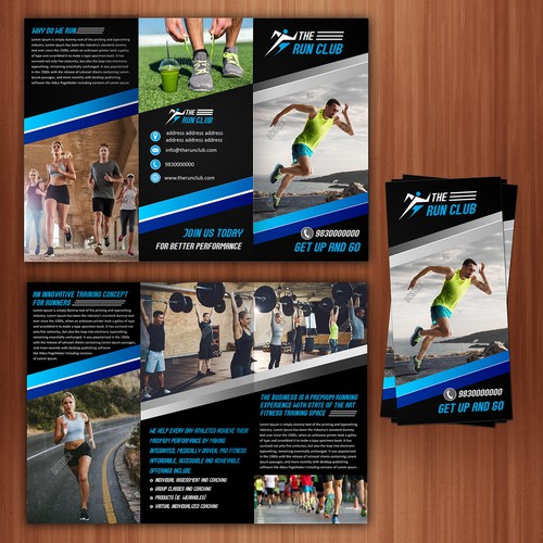 design an innovative brochure for our performance running business ...