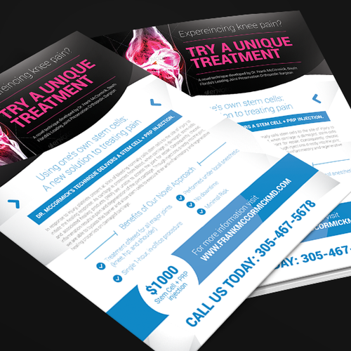 Dr. McCormick Stem Cell Treatment Flyer Design | Postcard, flyer or ...