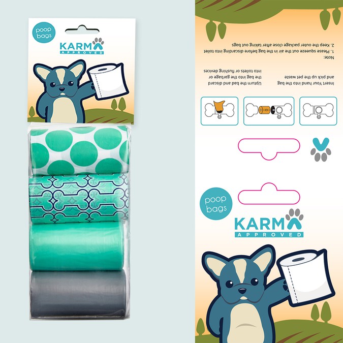 Label Design for Flushable & Biodegradable Pet Waste Bags. | Product ...