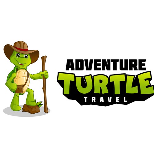 Playful Adventure Turtle mascot for Travel Club | Logo design contest
